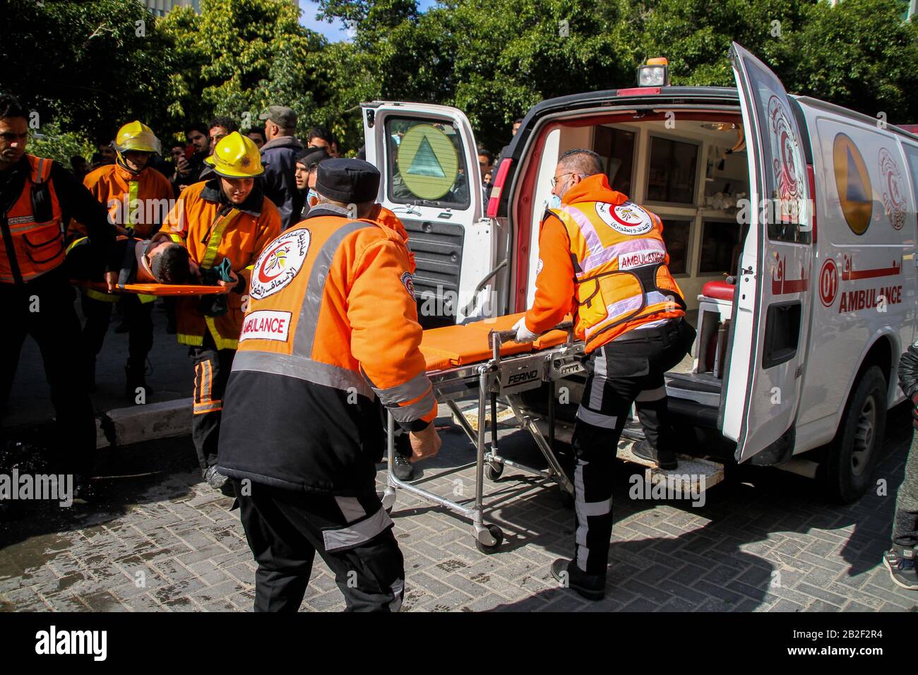 March 2, 2020: Gaza City, Palestine. 02 March 2020. Members of the ...