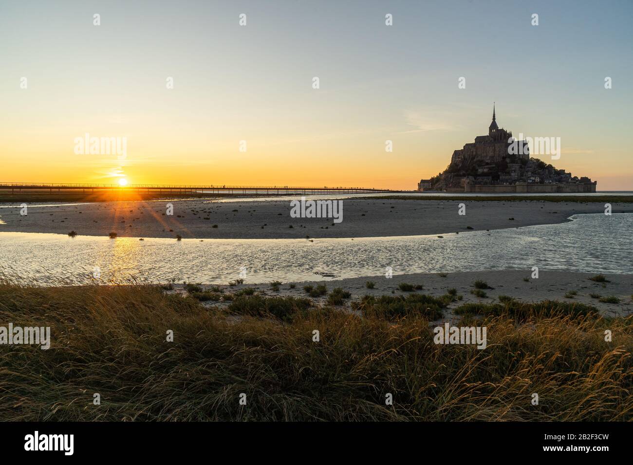 Mont saint michel at high tide in spring hi-res stock photography and ...