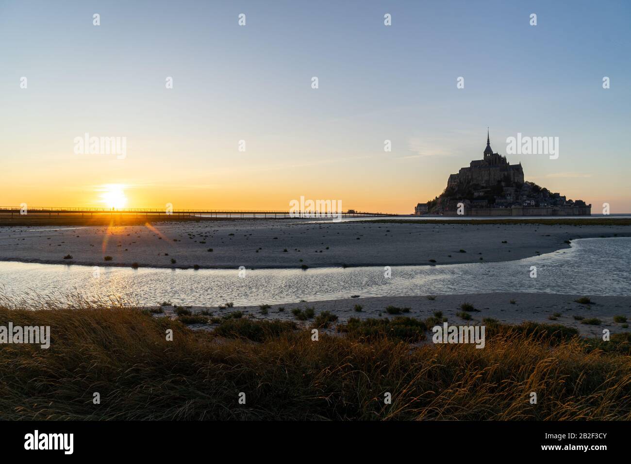 Mont saint michel at high tide in spring hi-res stock photography and ...