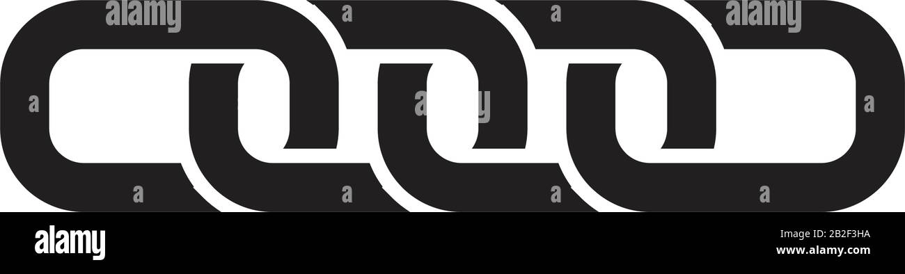 Chain icon template black color editable. Chain icon symbol Flat vector ...