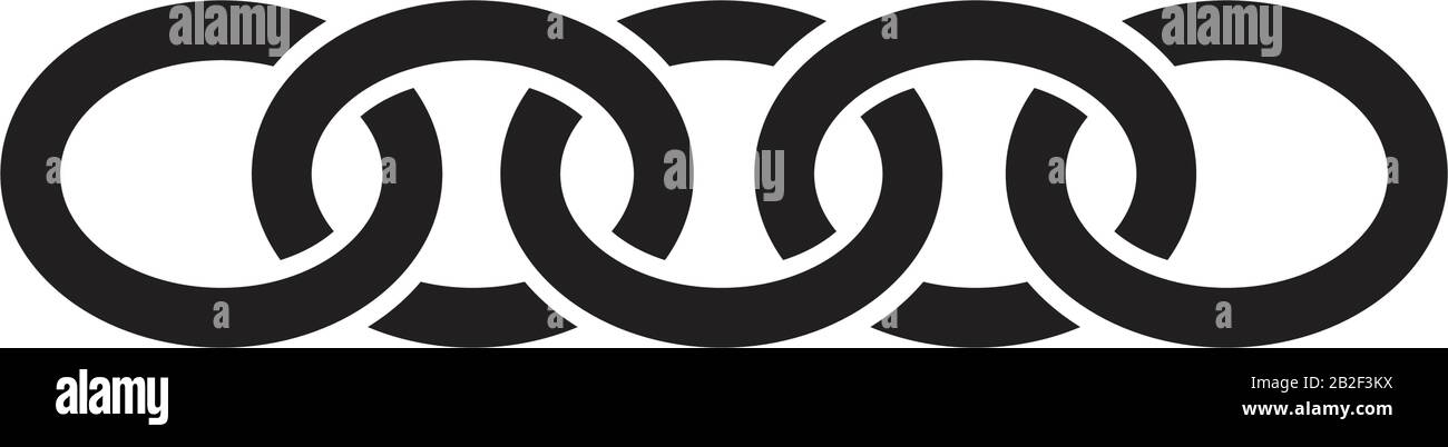 Chain icon template black color editable. Chain icon symbol Flat vector ...