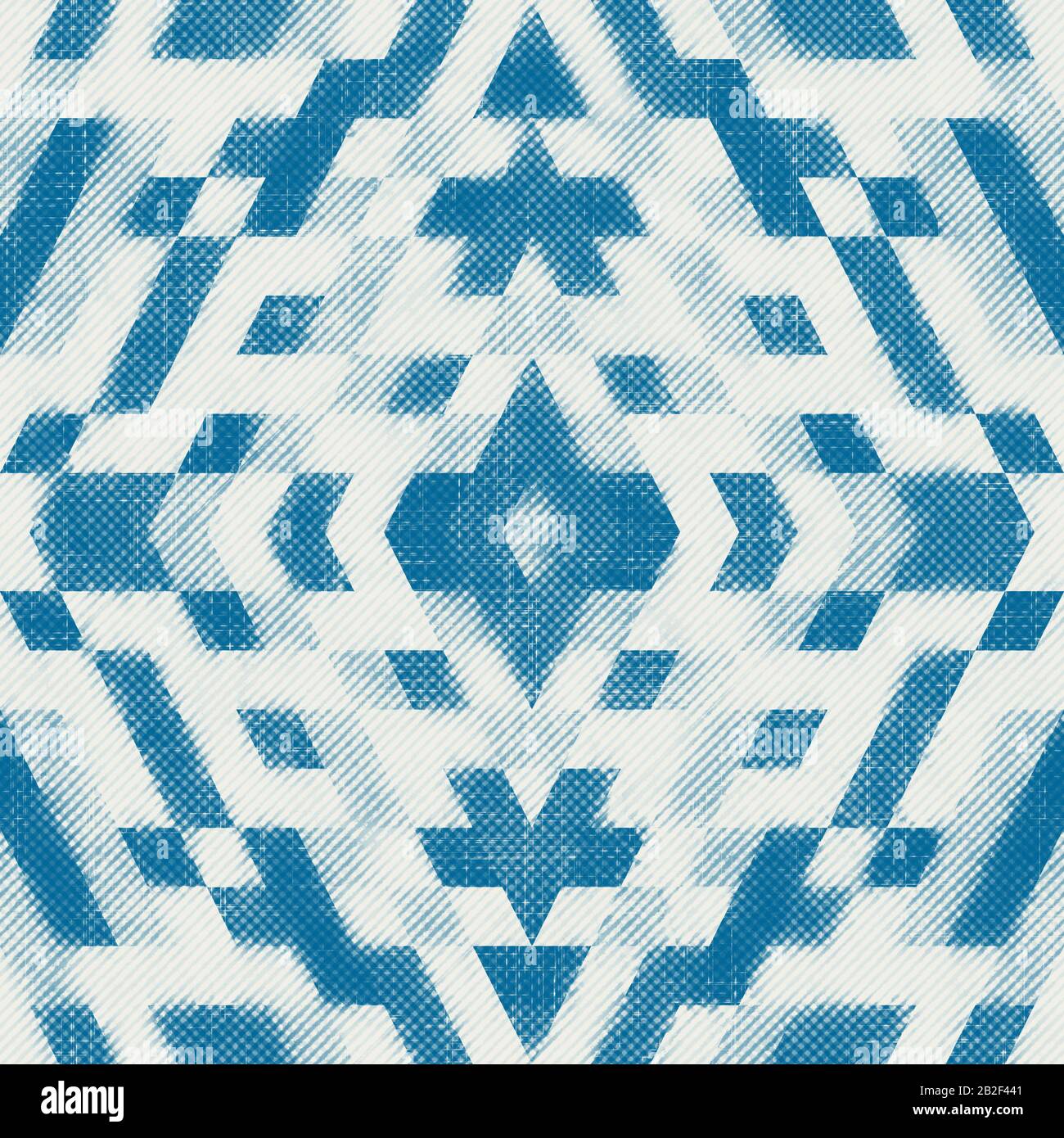 Blue pen ink crosshatch seamless pattern design Stock Photo - Alamy