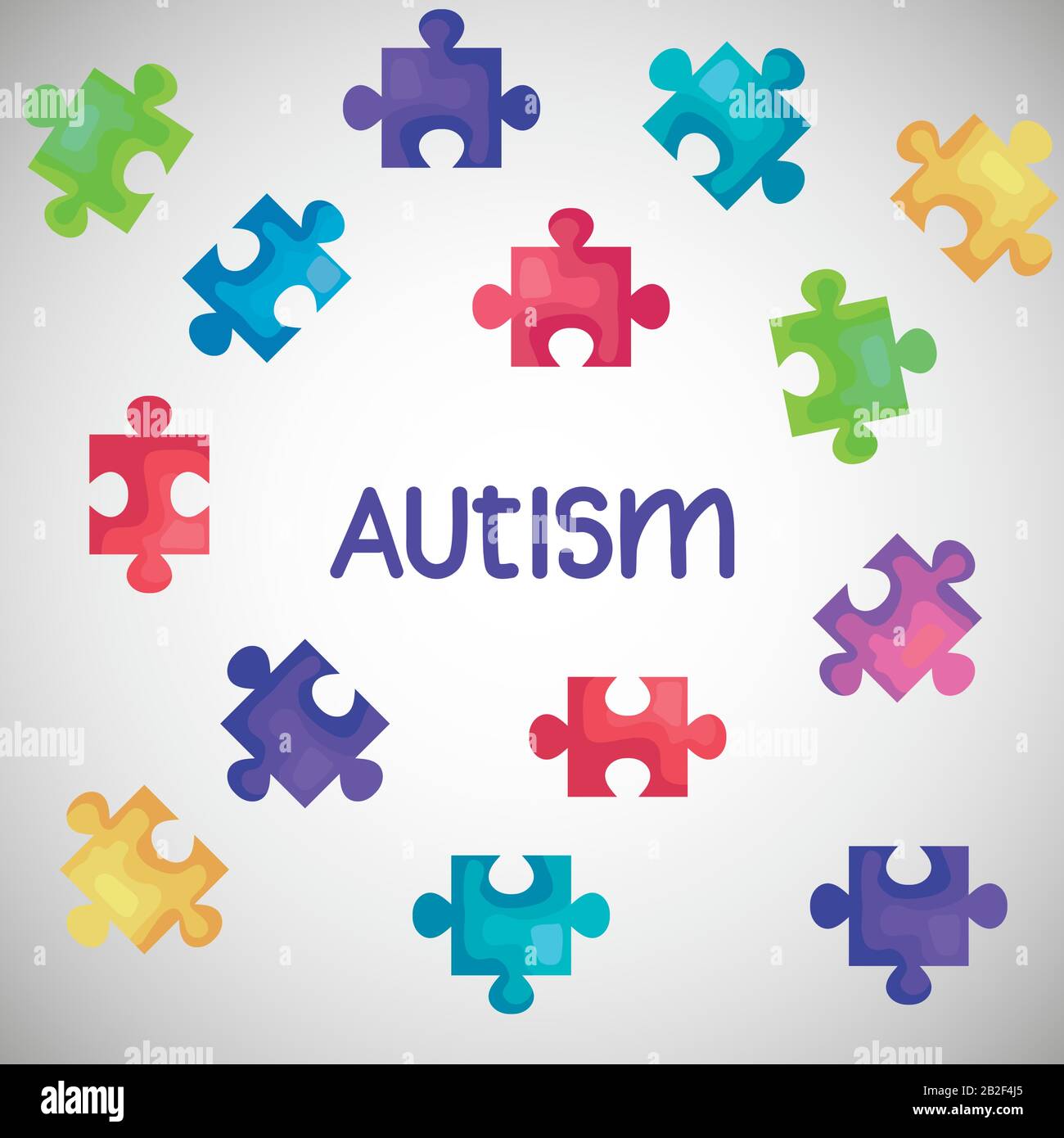world autism day with puzzle pieces Stock Vector Image & Art - Alamy