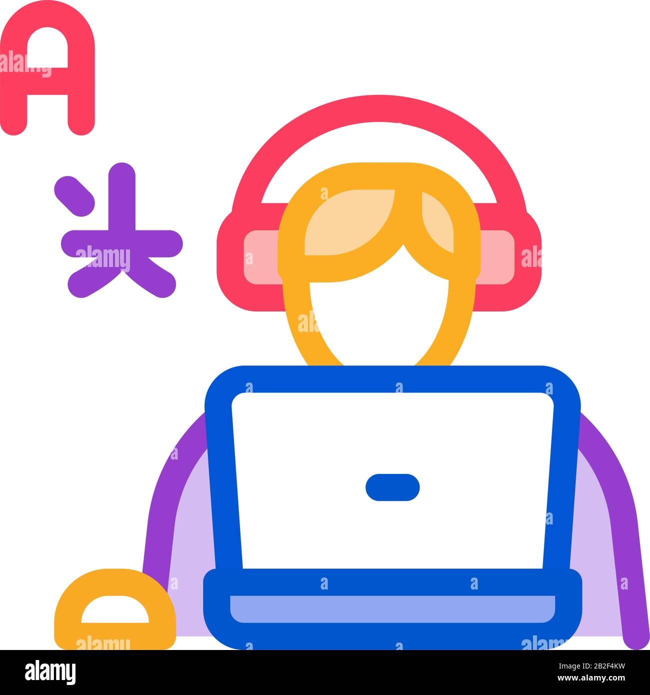 Learning foreign man computer Cut Out Stock Images & Pictures - Alamy