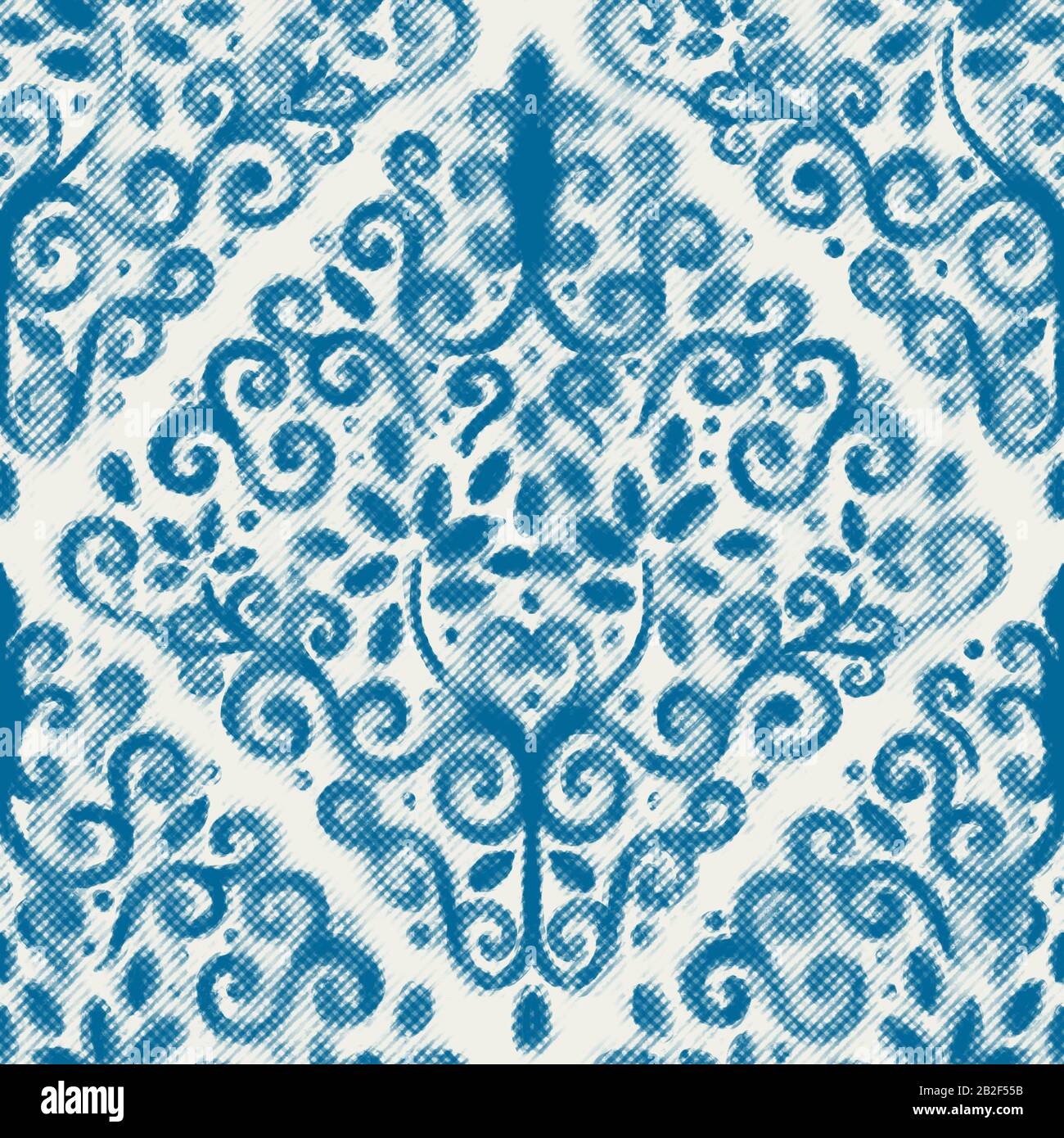 Blue pen ink crosshatch seamless pattern design Stock Photo - Alamy