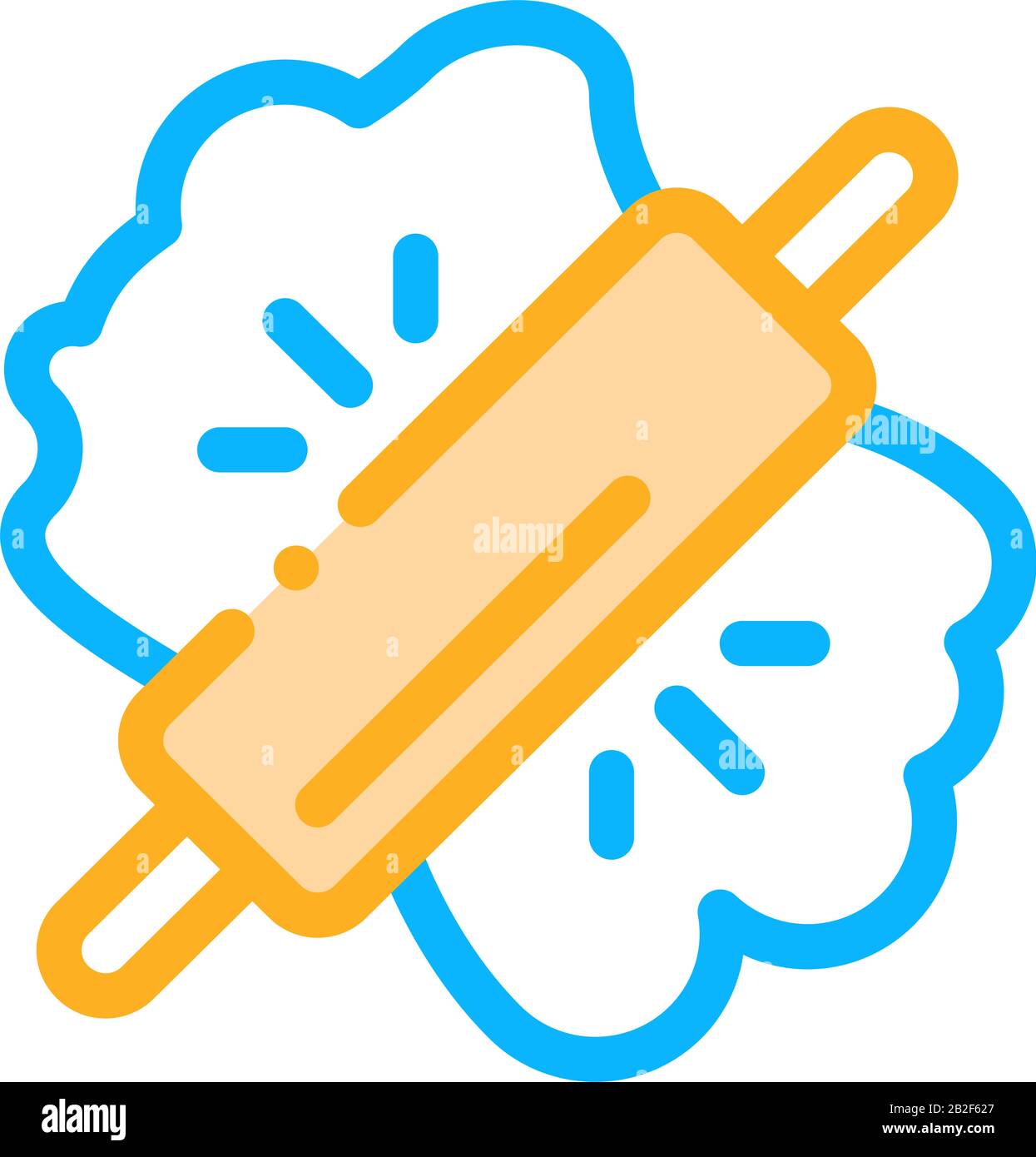 Rolling pin dough linear Stock Vector Images - Alamy