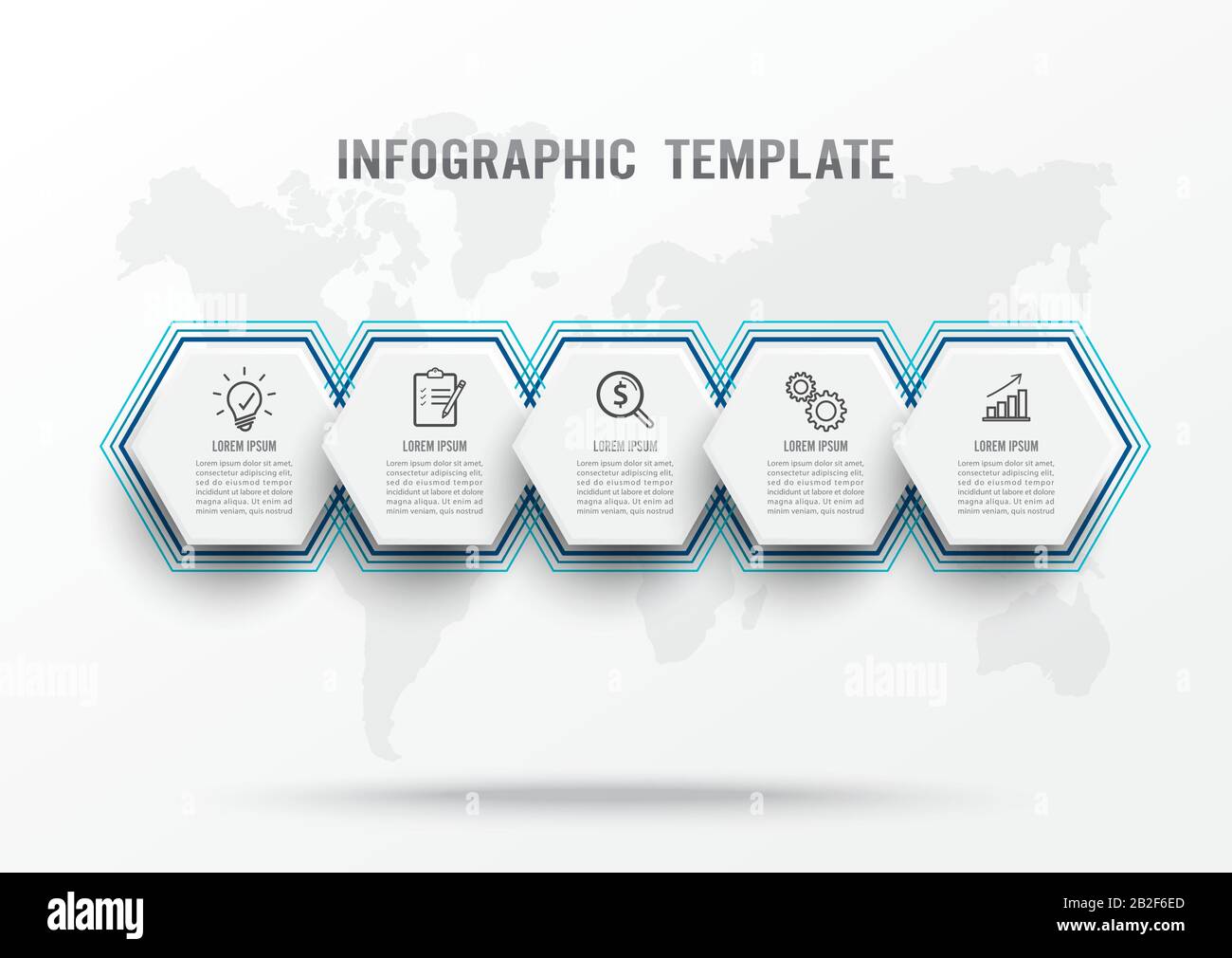 Vector infographic template with 3D paper label. Minimal timeline ...