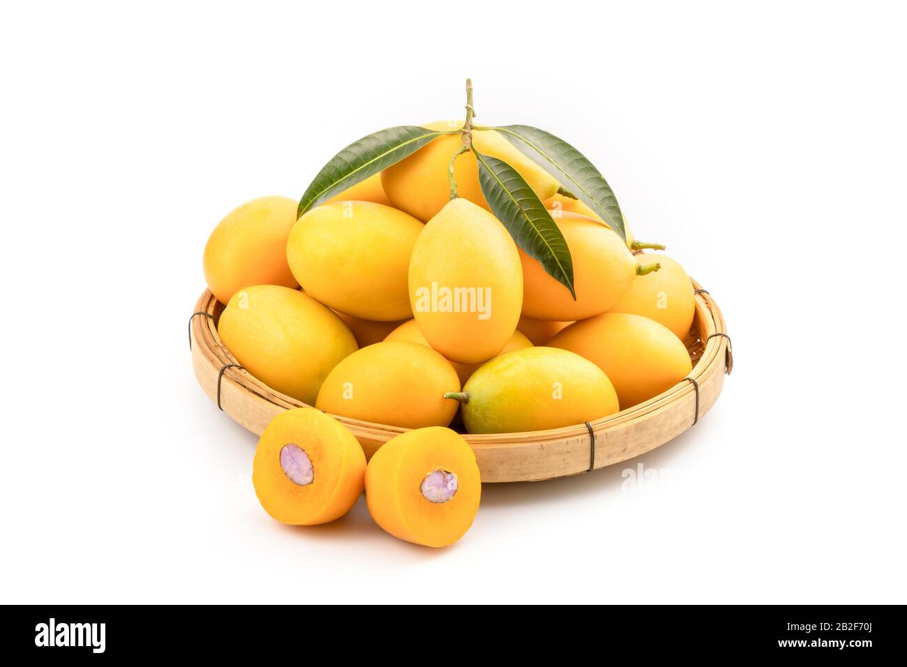 Close up fresh yellow marian plum fruit (Mayongchid in Thai name ...
