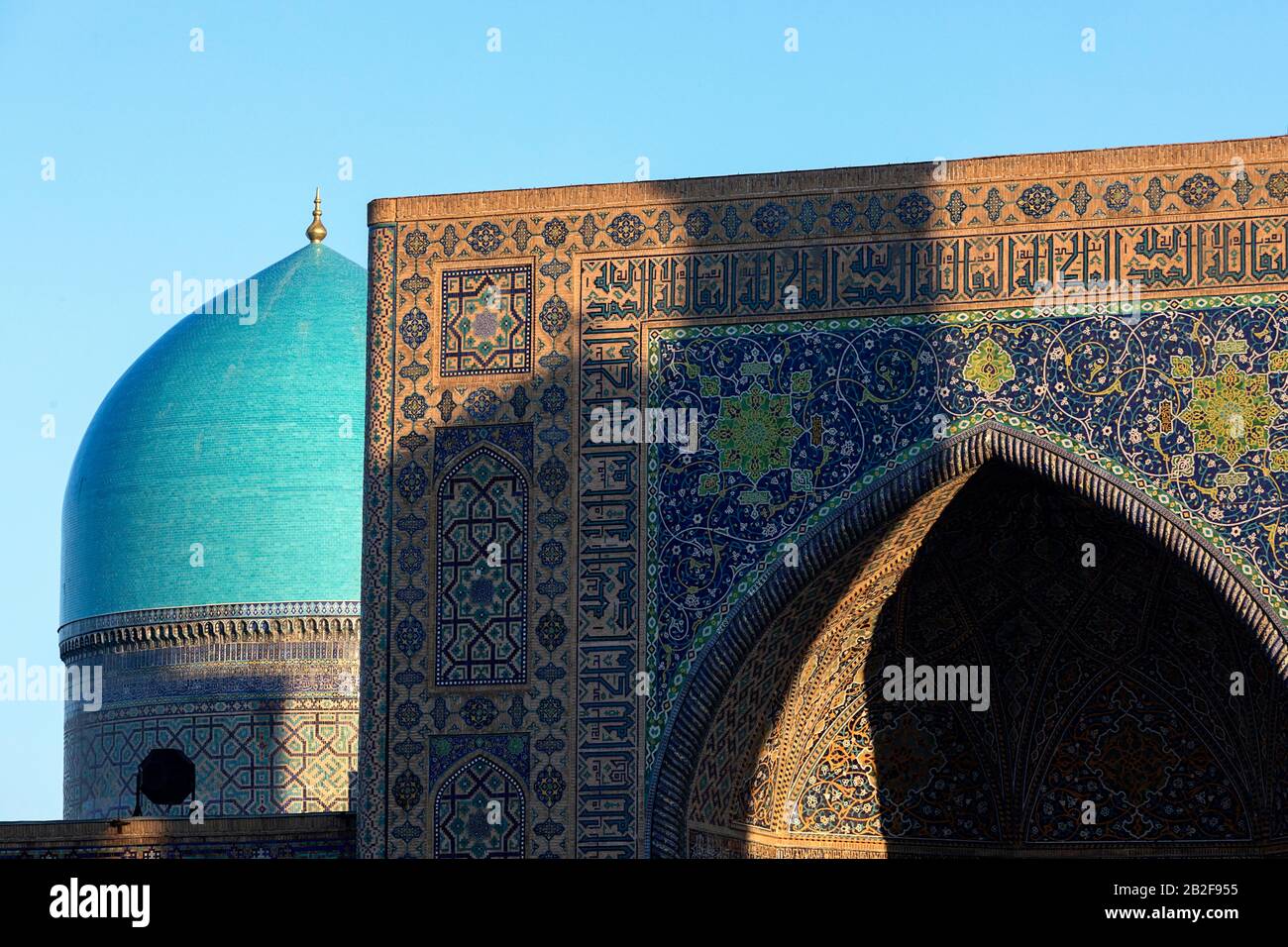 Detail, blue dome, the Registan, the heart of the ancient city of ...