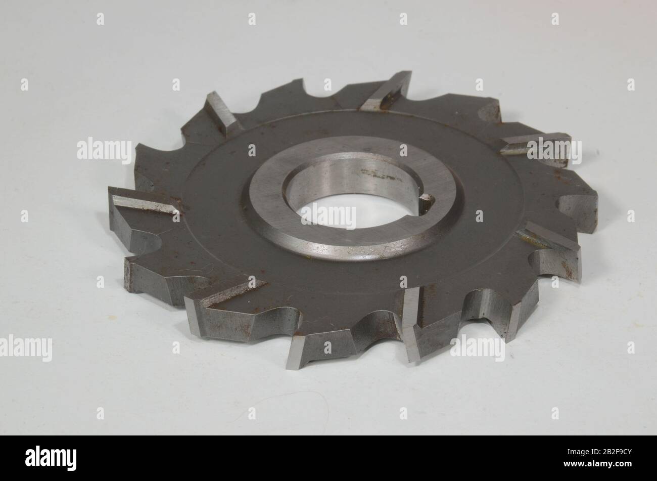 Side milling tool on white background Stock Photo - Alamy