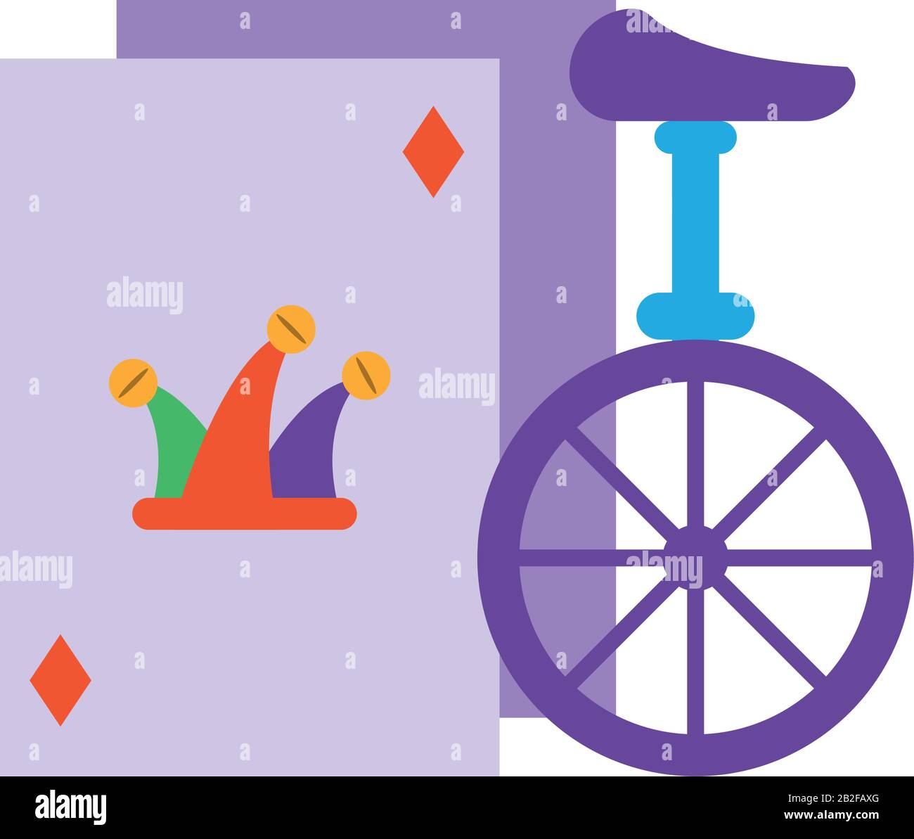 Joker card bicycle Stock Vector Images - Alamy