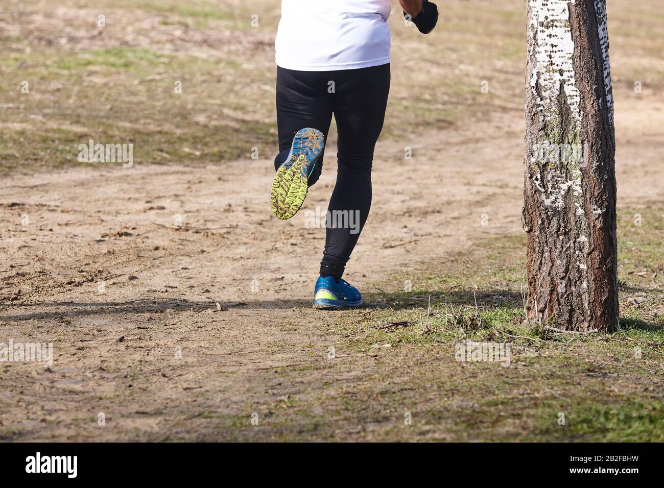 Cross country runners on a race. Active healthy outdoor lifestyle Stock ...