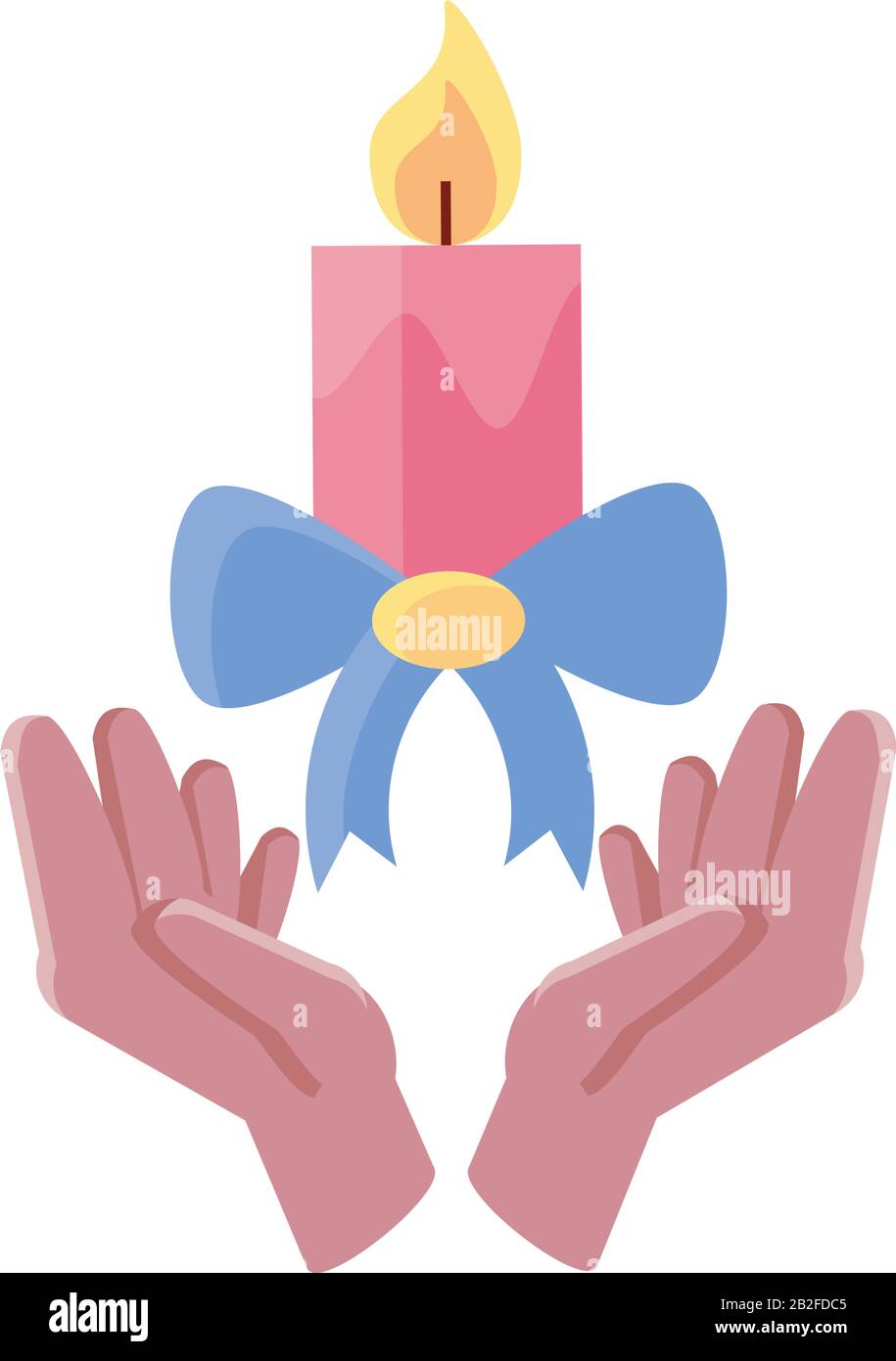 Hands Holding Candle Stock Vector Images - Alamy