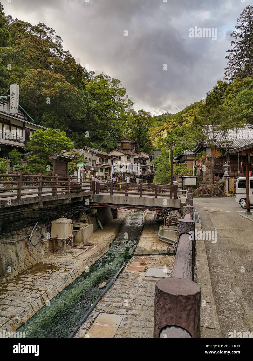 MAY 2019 - WAKAYAMA, JAPAN: The traditional village of Yunomine onsen ...