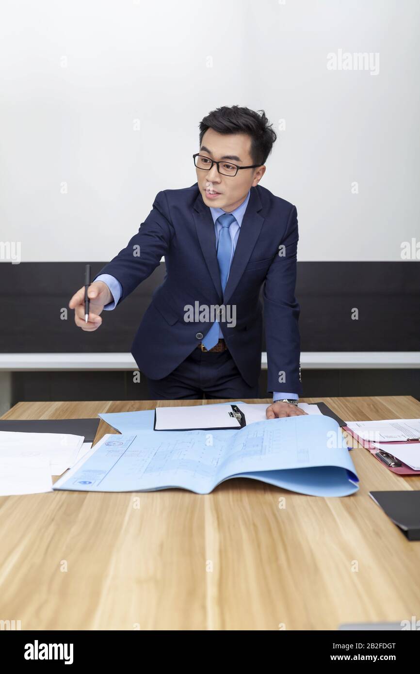 Architect pointing with hand Beijing China Stock Photo - Alamy