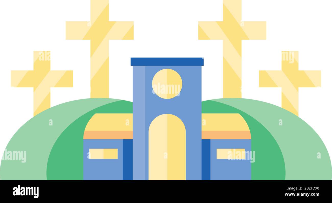 catholic church on white background vector illustration design Stock ...