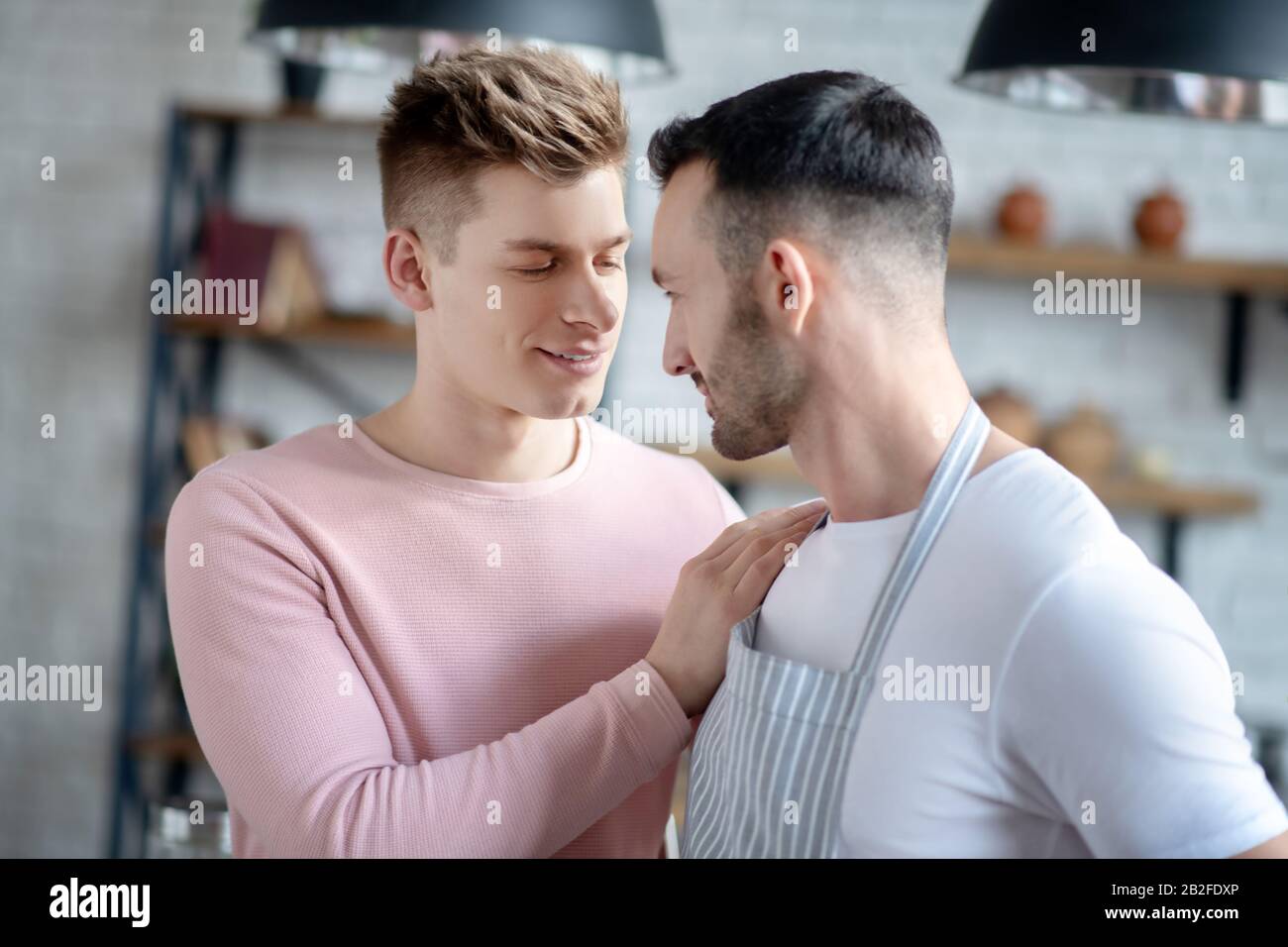 Handsome homosexual couple hi-res stock photography and images - Alamy