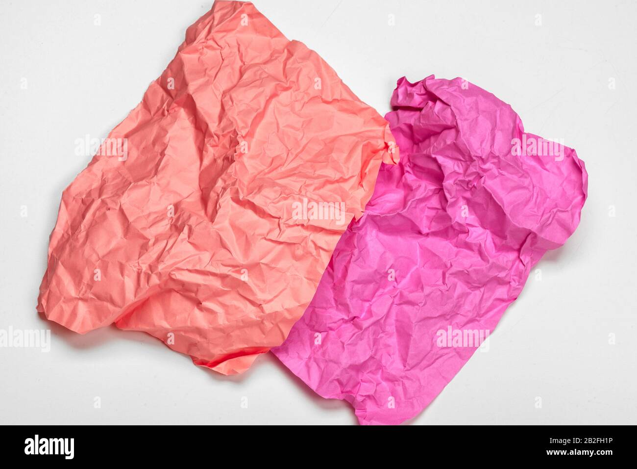 close up of a crumpled paper with curled edge on white background Stock ...