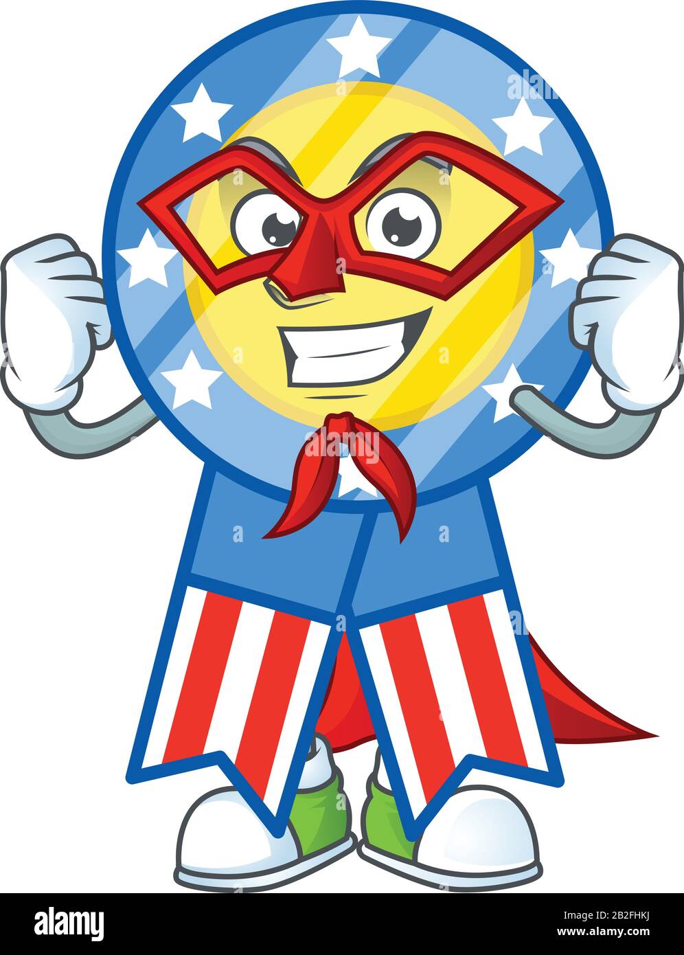A friendly picture of USA medal dressed as a Super hero Stock Vector ...