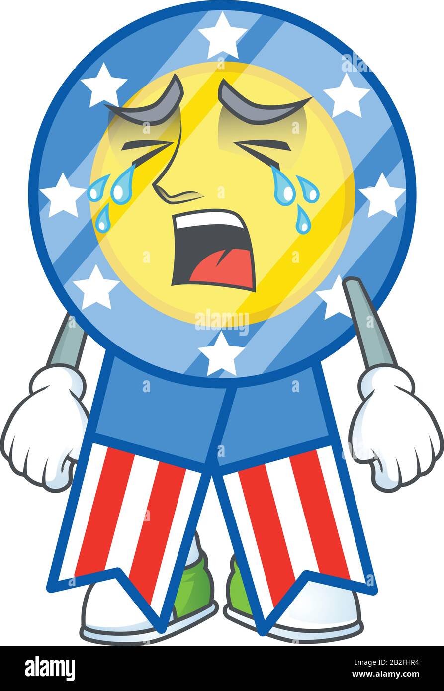 A crying USA medal mascot design style Stock Vector Image & Art - Alamy