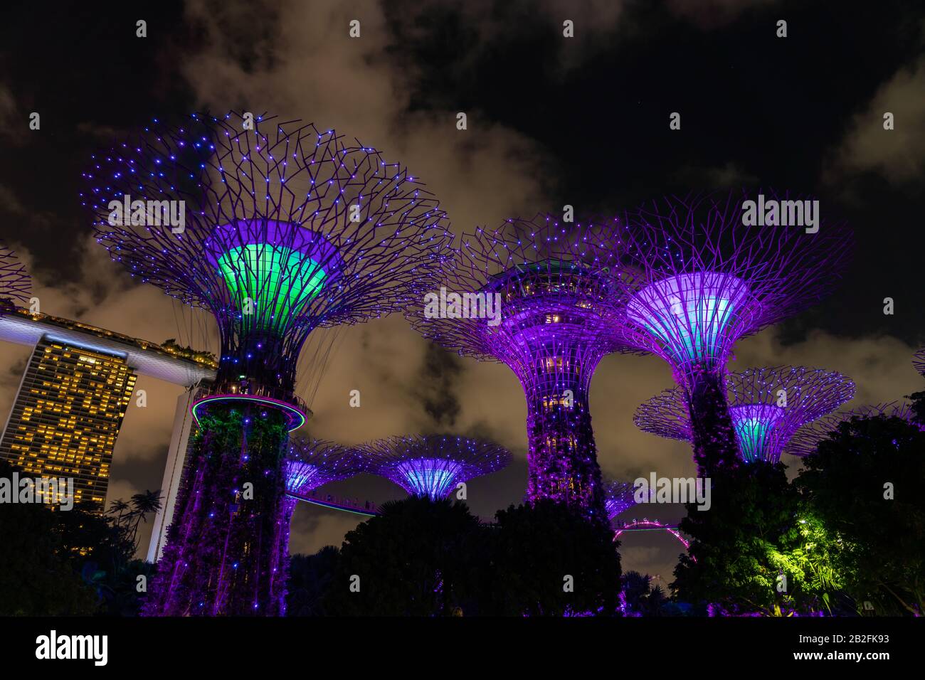 SINGAPORE CITY, SINGAPORE - FEBRUARY 14, 2020: Gardens by the bay in ...