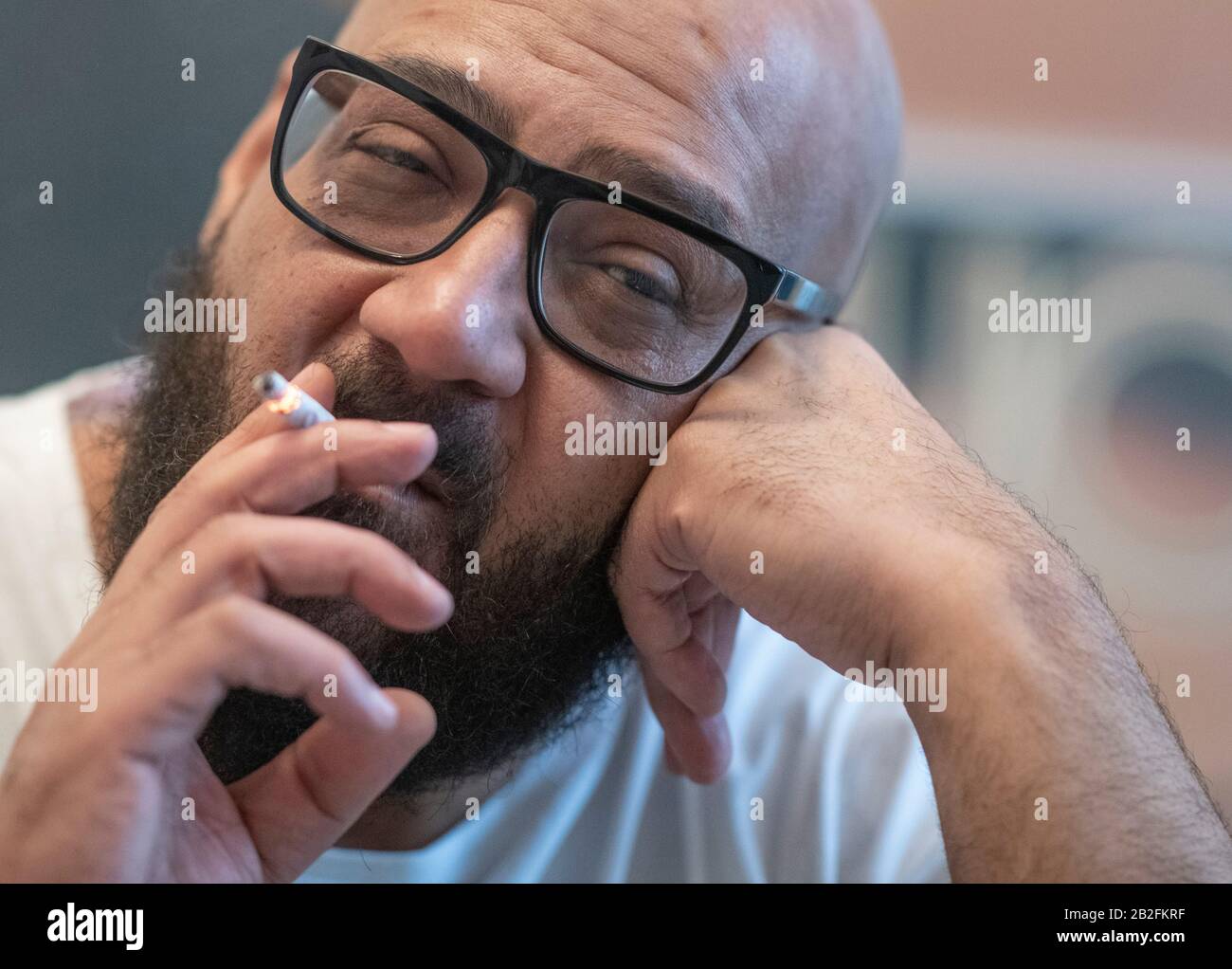 19 February 2020, Hessen, Frankfurt/Main: The musician Moses Pelham ...