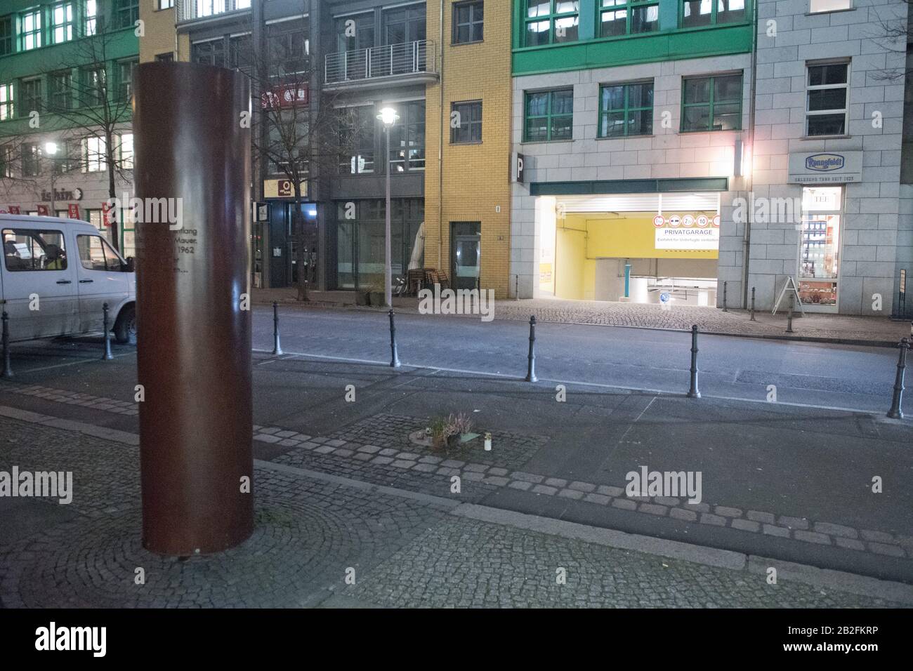 Berlin, Germany. 24th Jan, 2020. View of a stele as a memorial to Peter ...