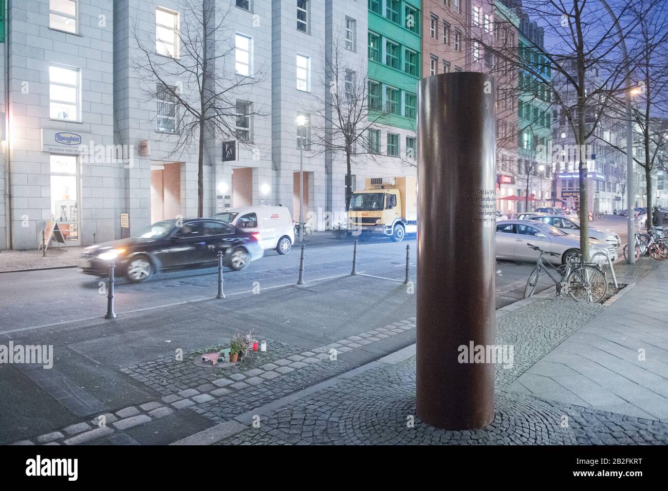 Berlin, Germany. 24th Jan, 2020. View of a stele as a memorial to Peter ...
