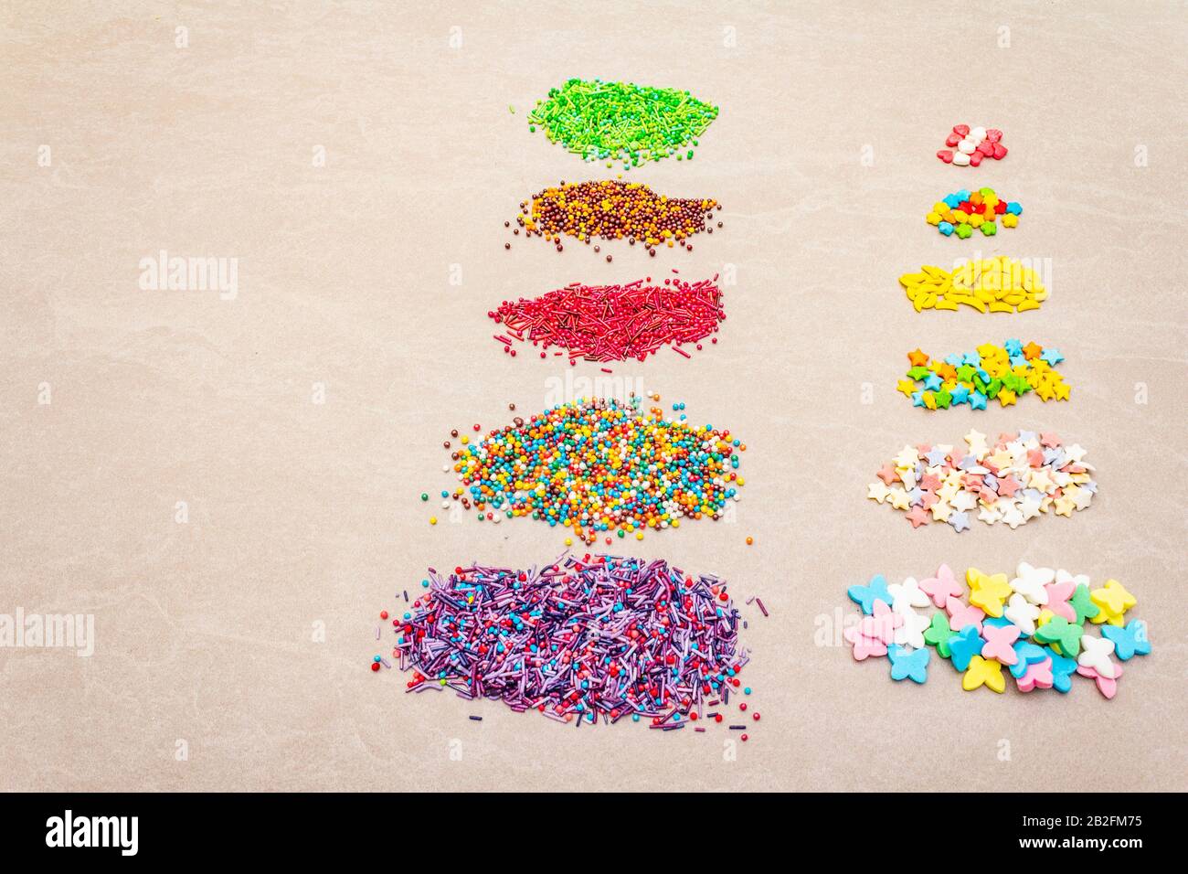 Assortment of various Easter decorative sugar sprinkles, Food ...