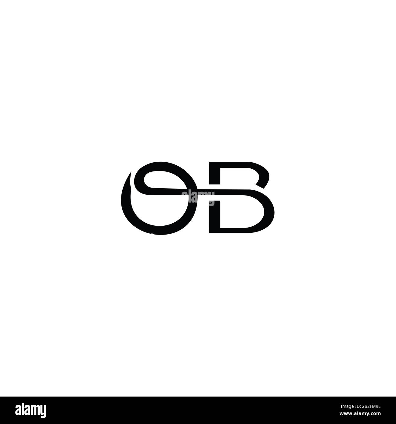 Initial letter ob or bo logo vector templates Stock Vector Image & Art ...