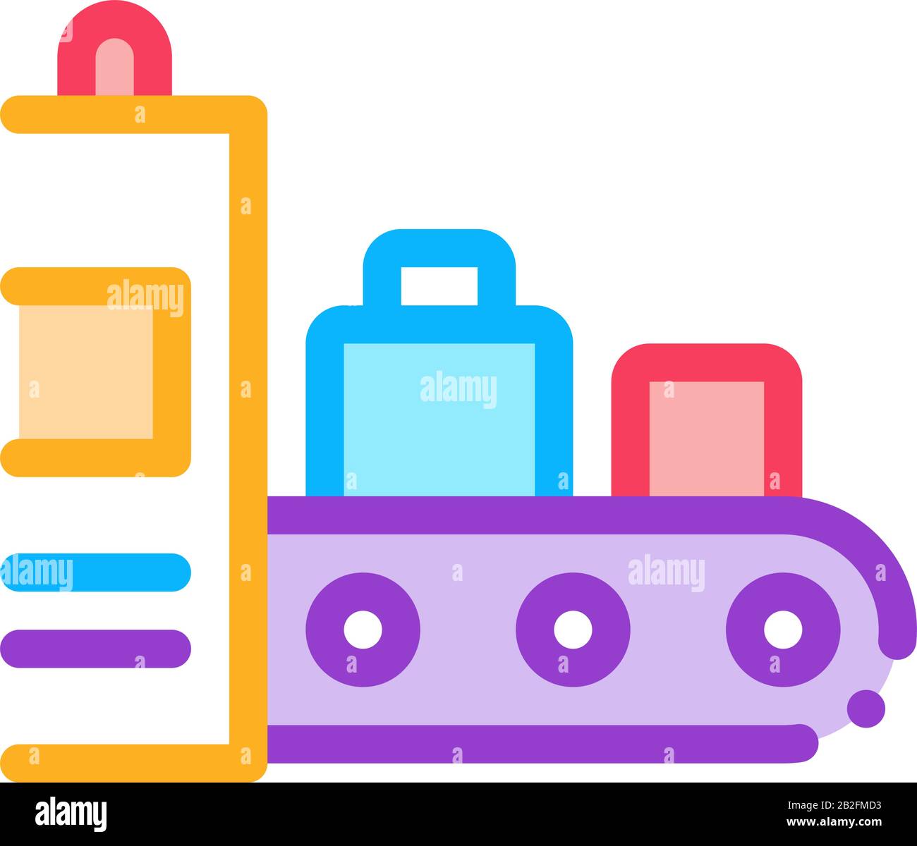 Security checking luggage Cut Out Stock Images & Pictures - Alamy