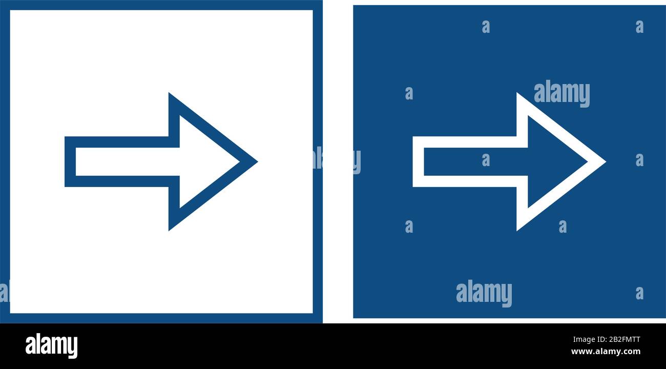 Contour direction arrow. The symbol is located in a square frame ...