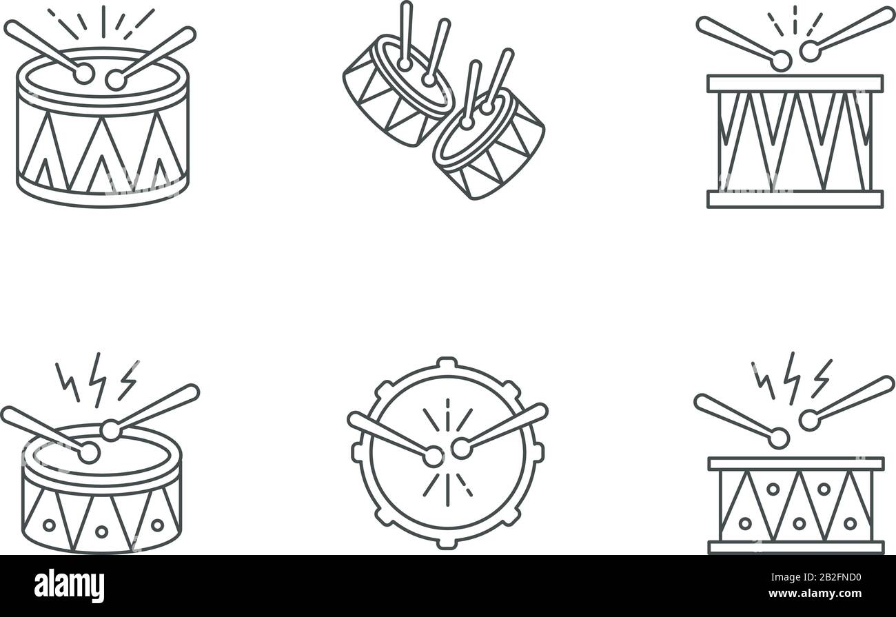 Cartoon drum Black and White Stock Photos & Images - Alamy