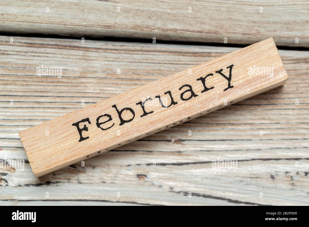 top view of parts of wooden calendar on dark wooden tabletop Stock ...