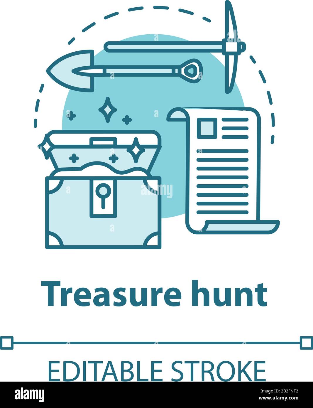 Treasure hunt concept icon. Arheological expedition. Historical ...