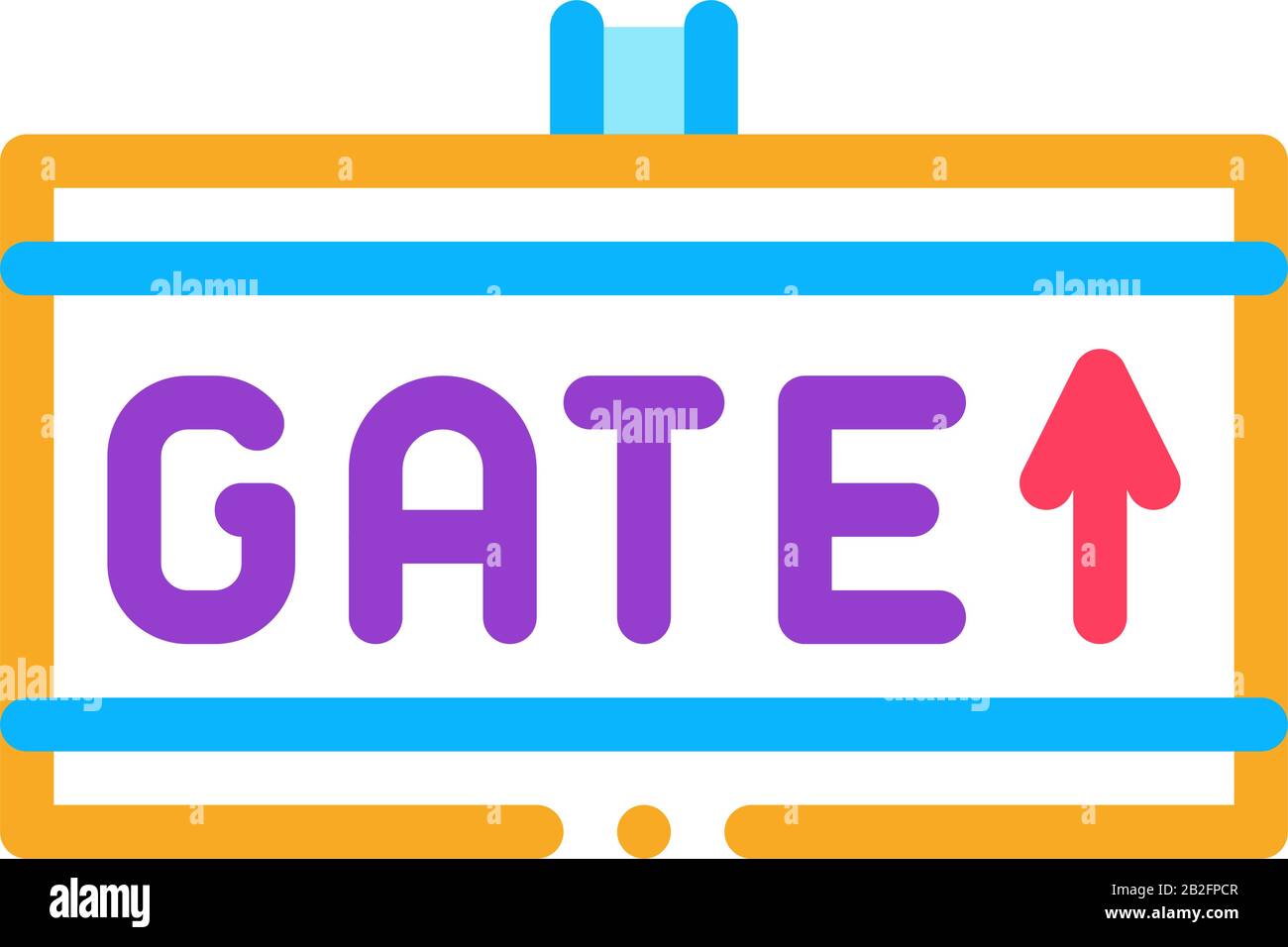Gate Arrow Direction Tablet Icon Thin Line Vector Stock Vector Image ...