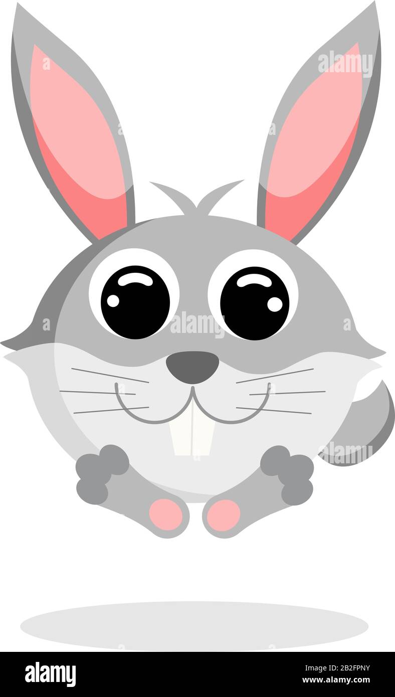 hare in flat style vector image. Cartoon character. Flat vector stock ...
