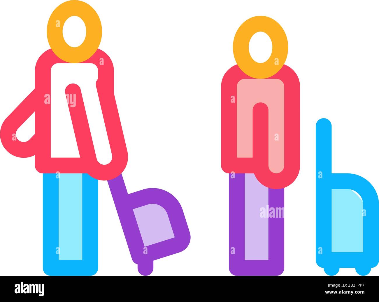 Bus passengers luggage Cut Out Stock Images & Pictures - Alamy