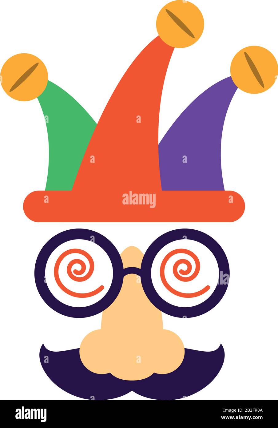 face expression comic, fools day vector illustration design Stock ...