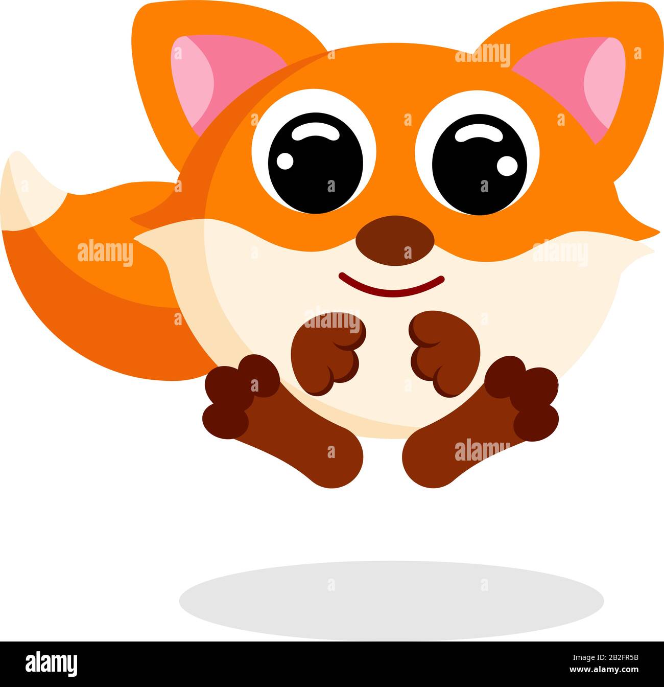 fox in flat style vector image. Cartoon character. Flat vector stock ...