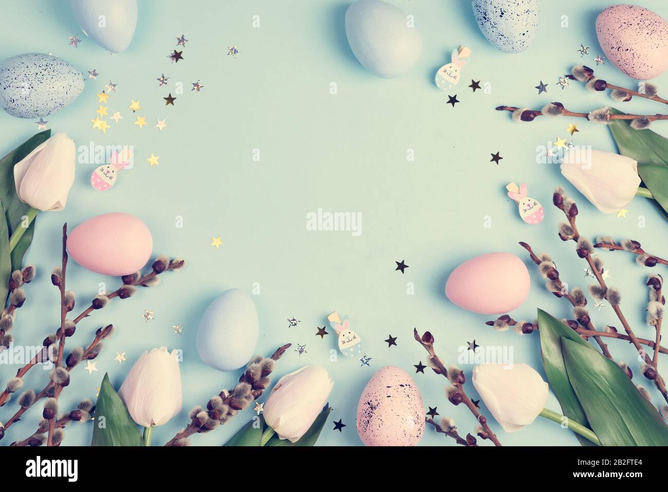 Easter flower border hi-res stock photography and images - Alamy