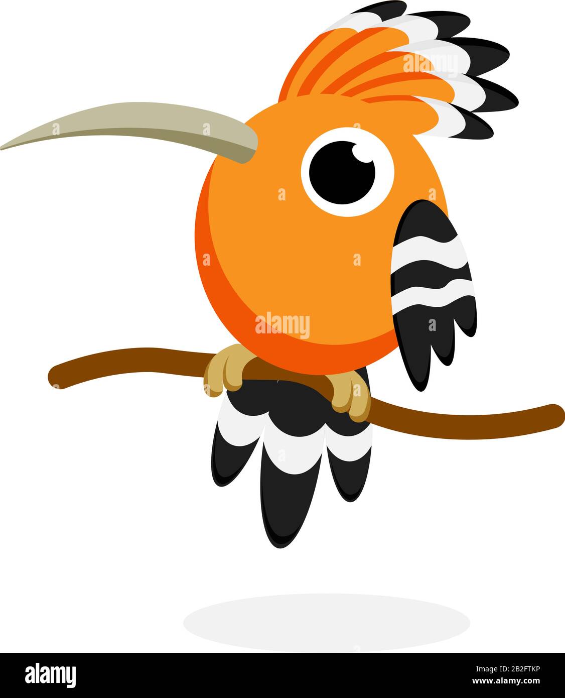 upupa in flat style vector image. Cartoon character. Flat vector stock ...