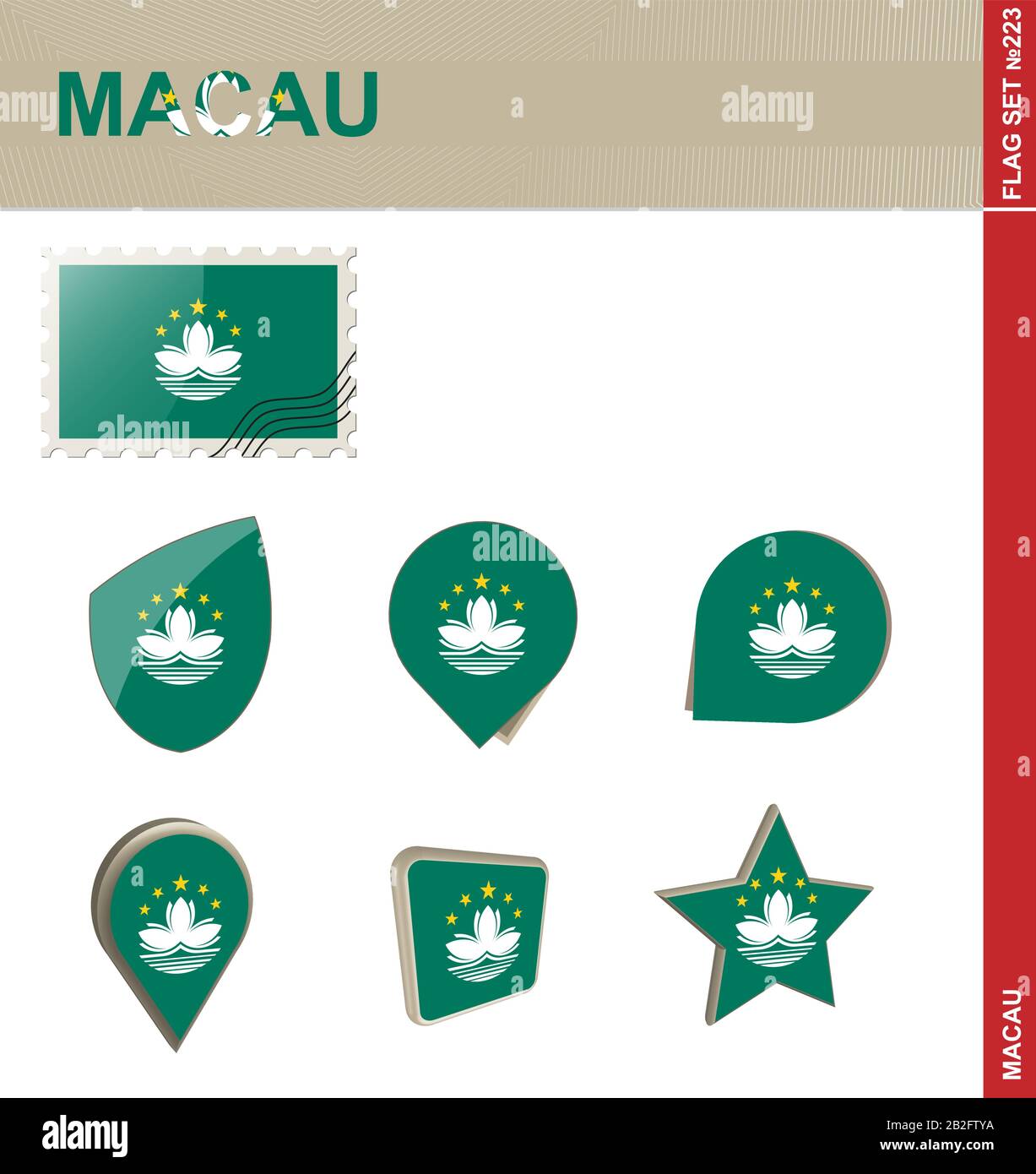 Macau Flag Set, Flag Set #223. Vector Stock Vector Image & Art - Alamy