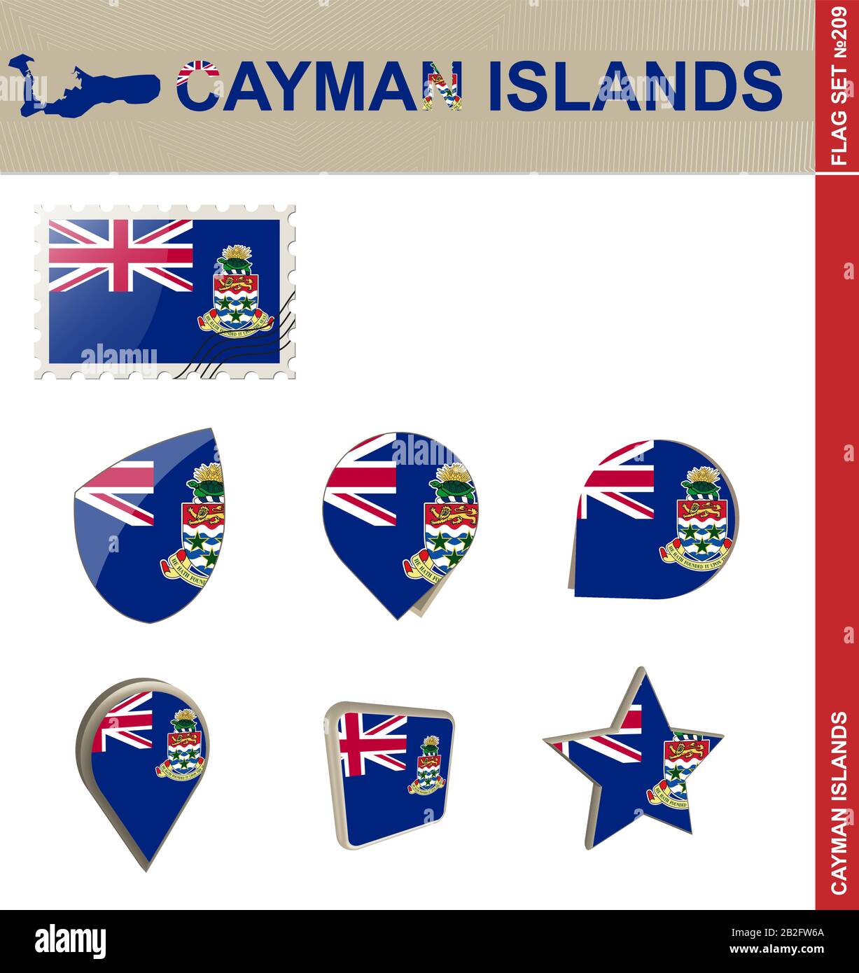 Cayman islands map pin hi-res stock photography and images - Alamy