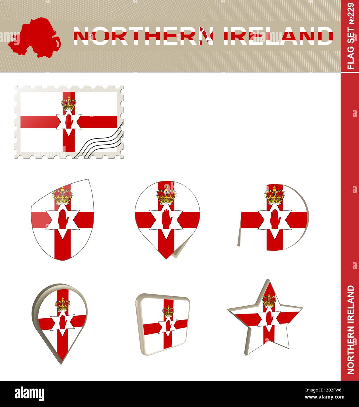 Flag of the northern ireland parliament Stock Vector Images - Alamy