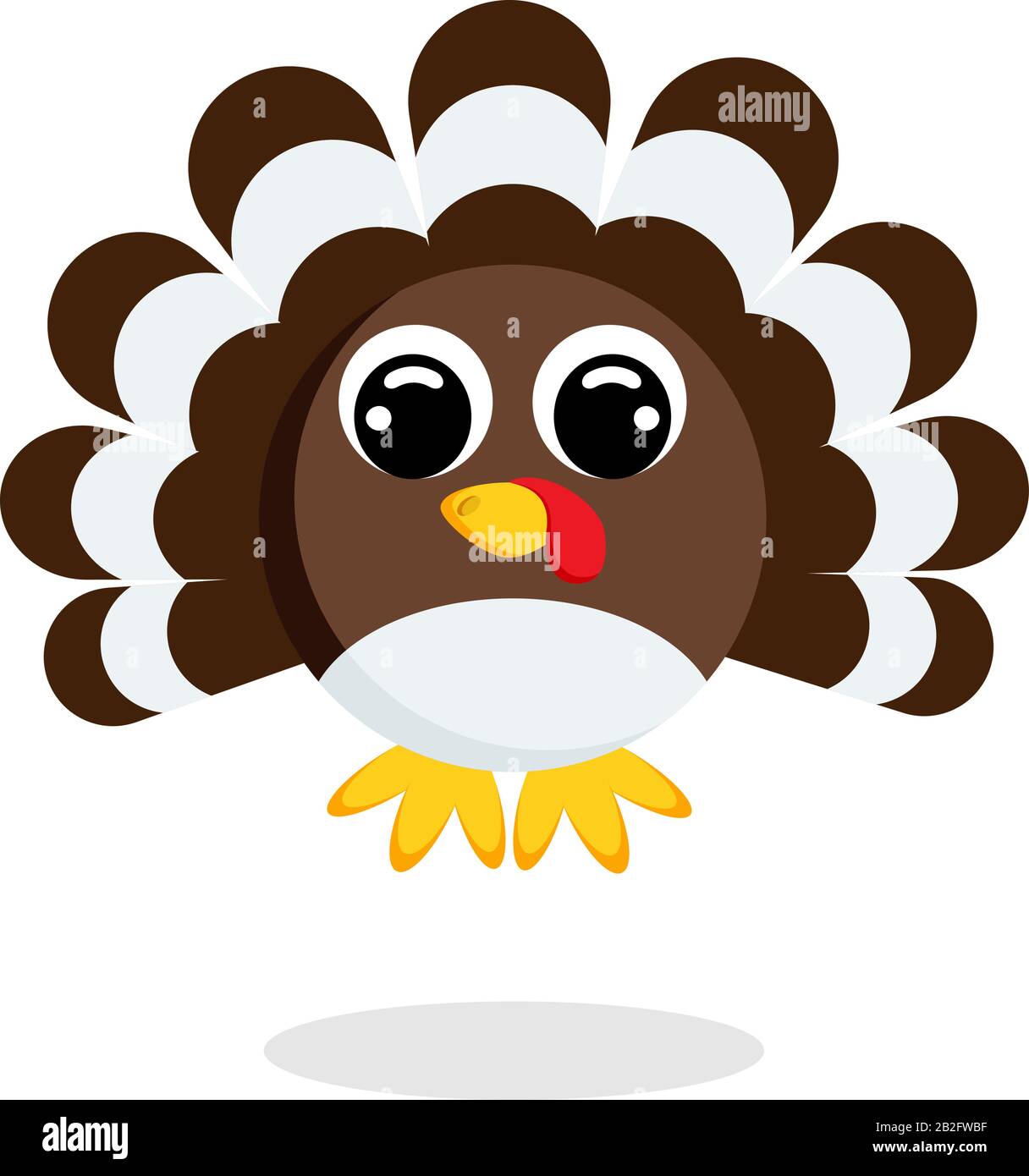 turkey in flat style vector image. Cartoon character. Flat vector stock ...