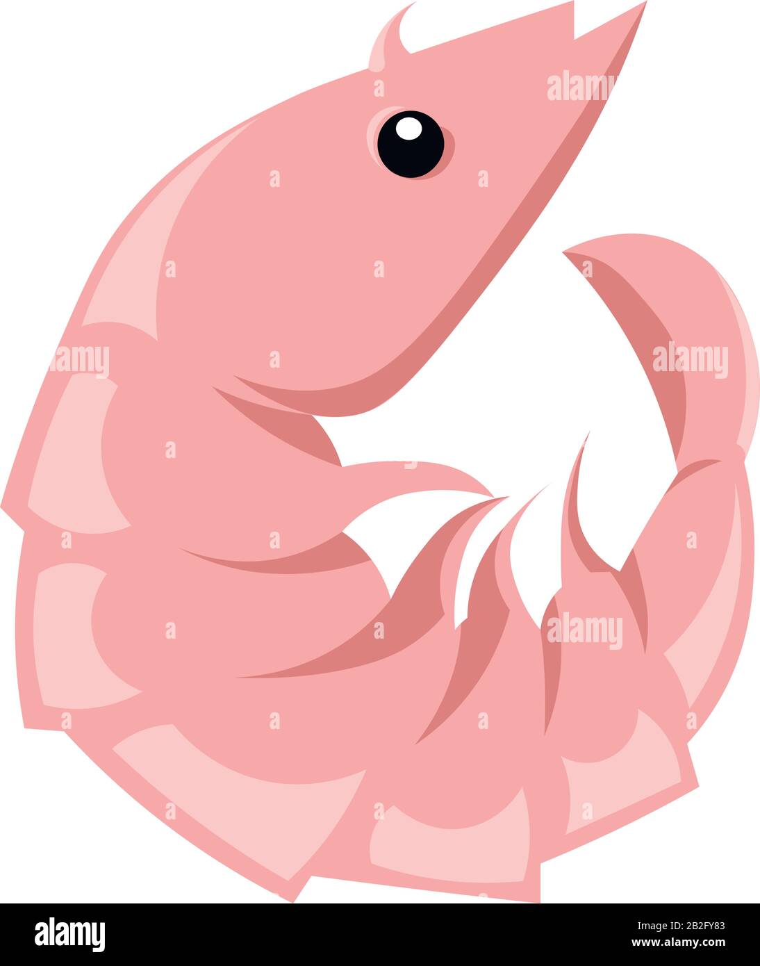 Pink shrimp. Logo for a cafe, restaurant, seafood store Stock Vector ...
