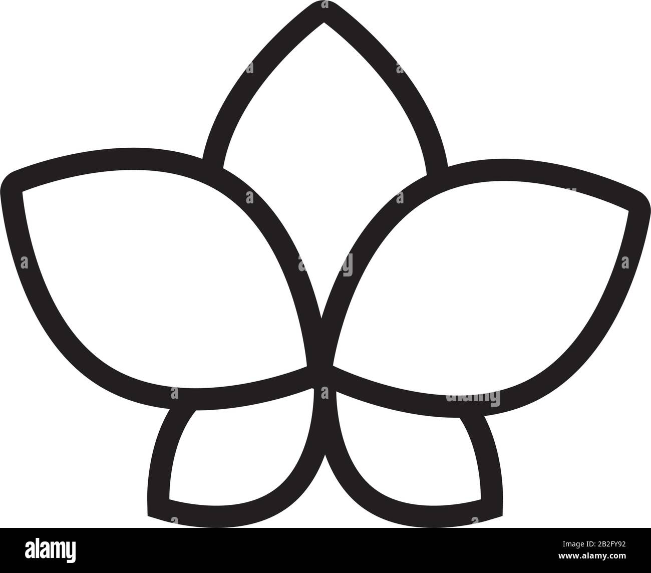 Lotus line icon concept Black and White Stock Photos & Images - Alamy