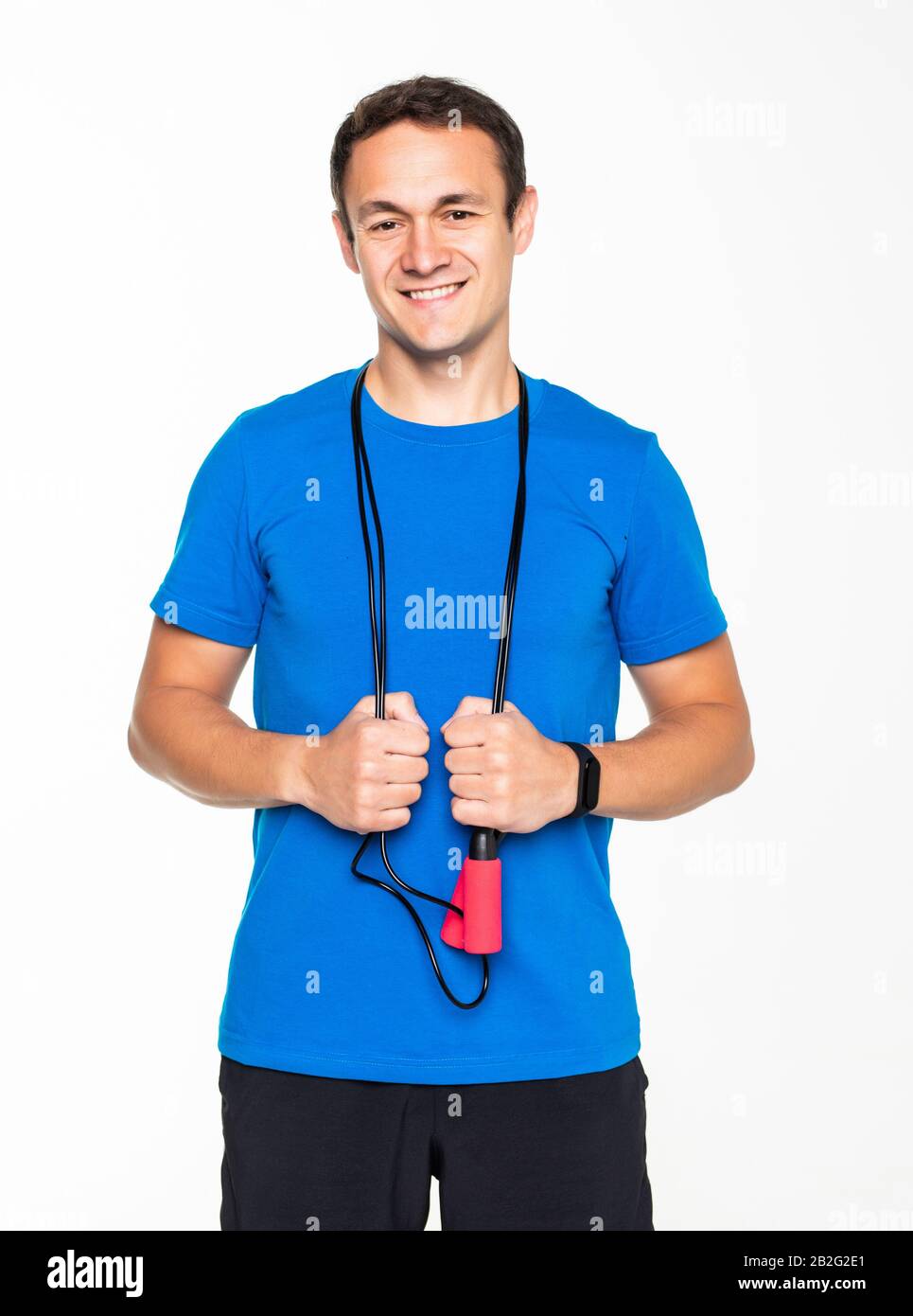 Male holding a skipping rope hi-res stock photography and images - Alamy