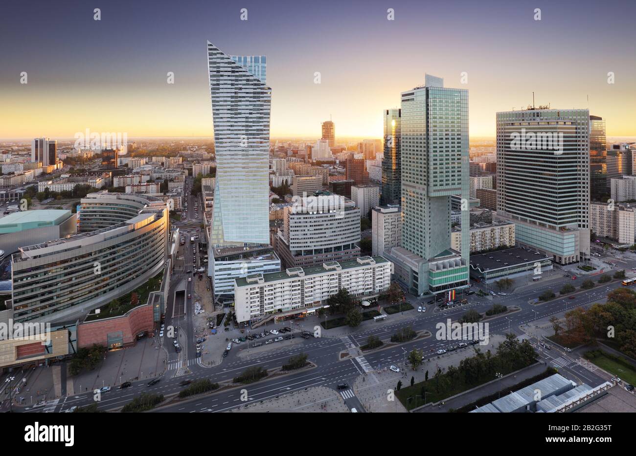 Warsaw sunset hi-res stock photography and images - Alamy